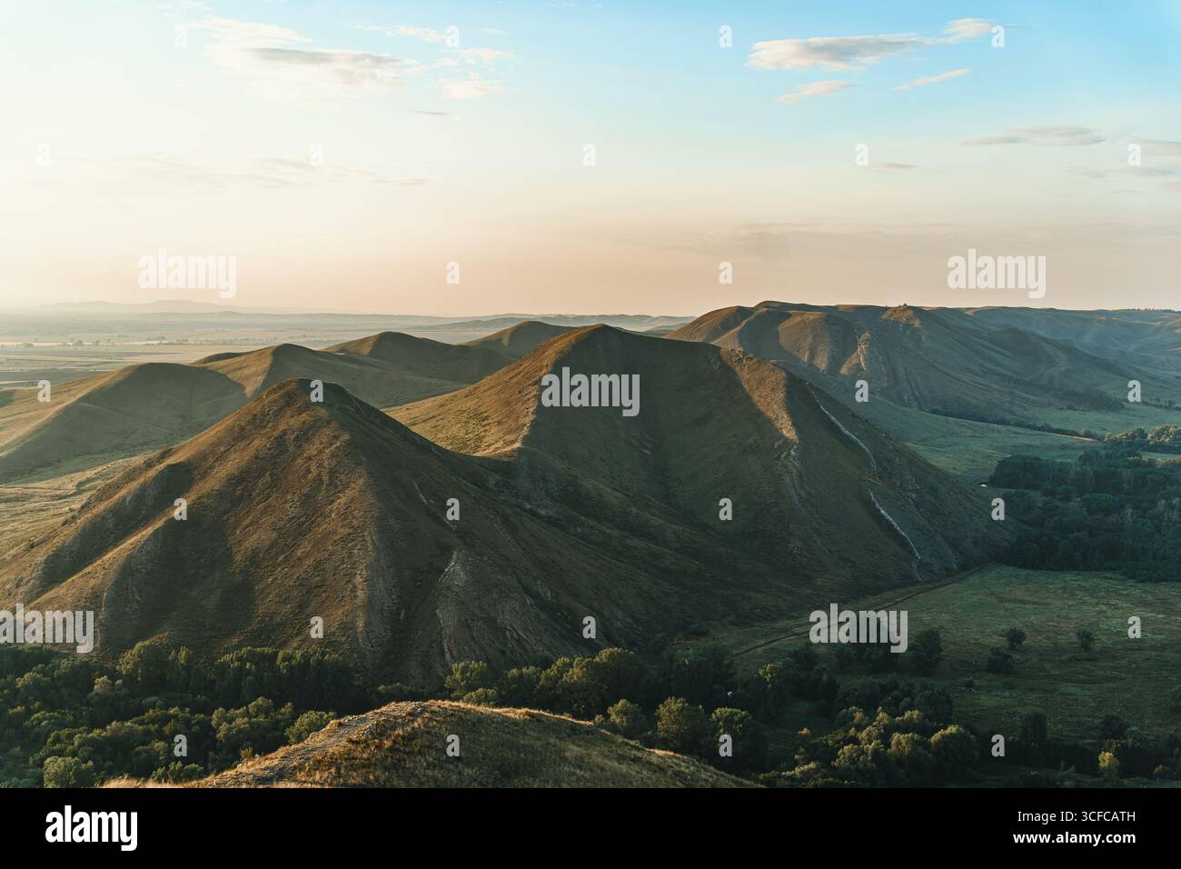 Aerial view valley rolling hills hi-res stock photography and images ...
