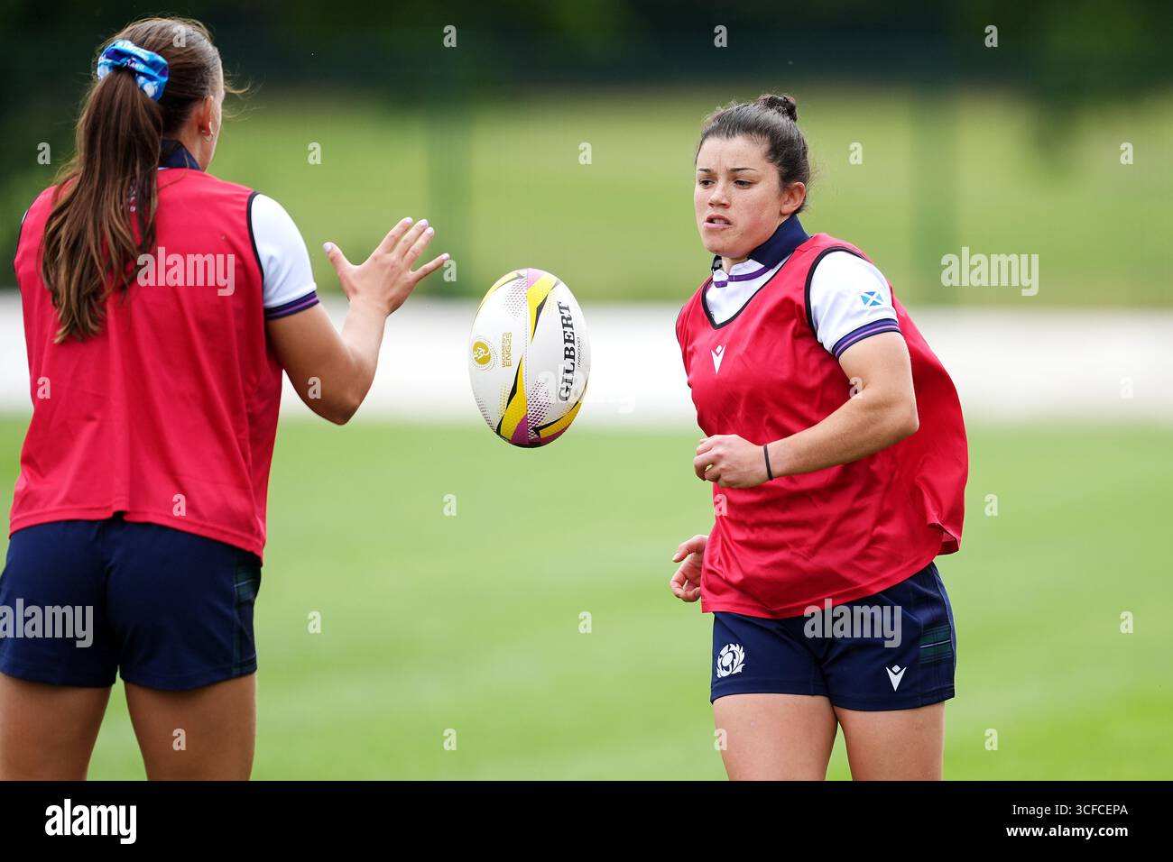 Scotland's Caity Mattinson during a team run at Manchester Rugby Club ...