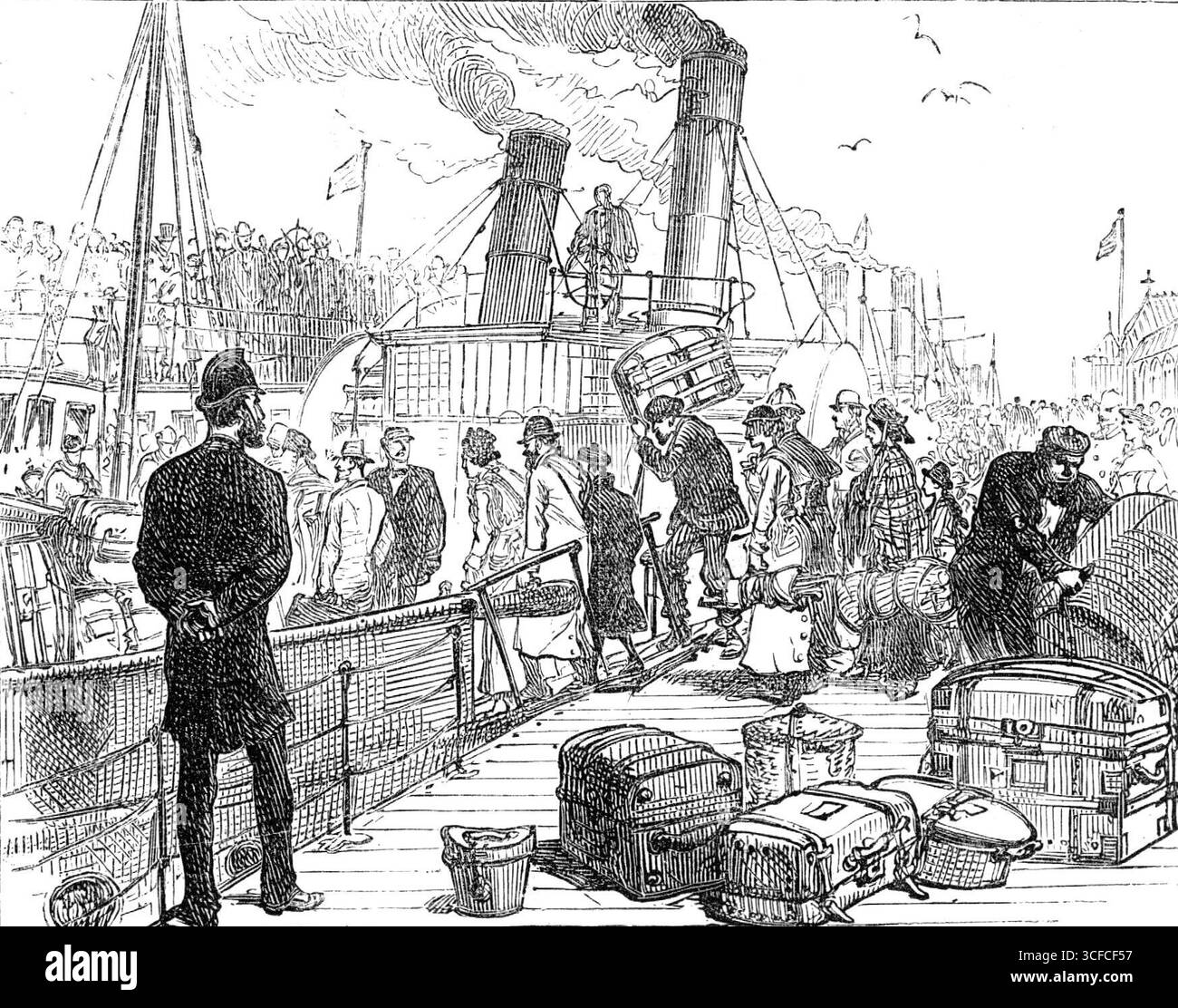 Passengers aboard steamships hi-res stock photography and images - Alamy