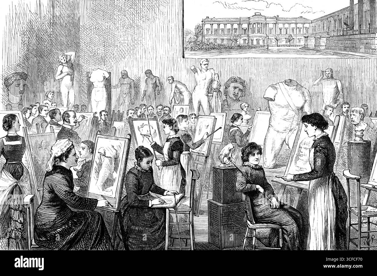 Students from university school Black and White Stock Photos & Images ...