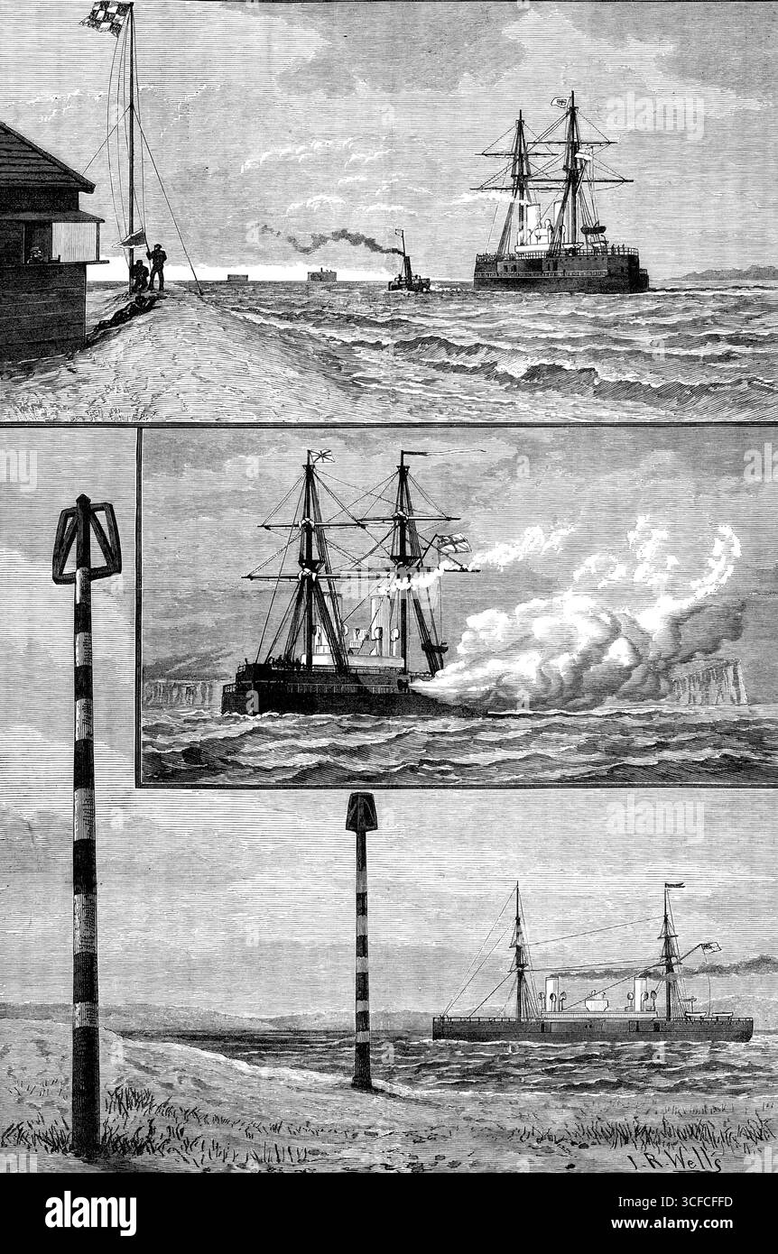 H.M.S. Inflexible at Ports Mouth: 1. swinging compasses off Magnetic ...