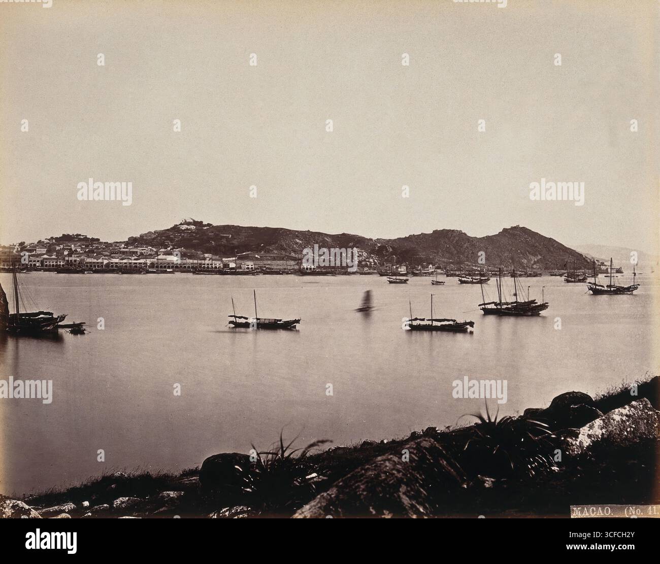 Macao Island: Macao Inner Harbour and adjacent Barra Fort, from the ...