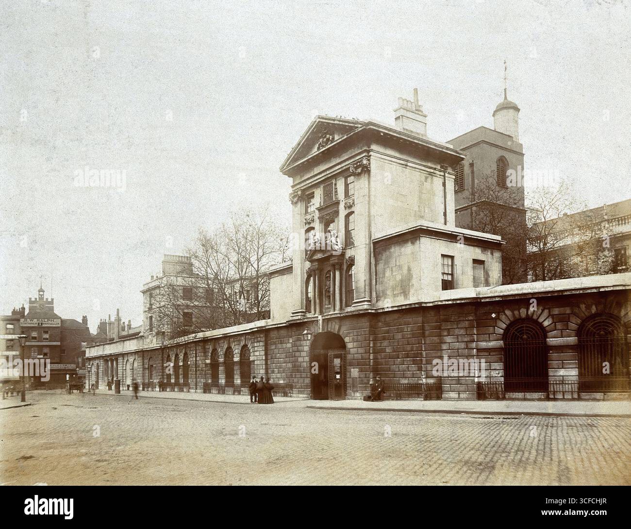 St Bartholomew's Hospital, London: Smithfield Gate, c1890 Stock Photo ...