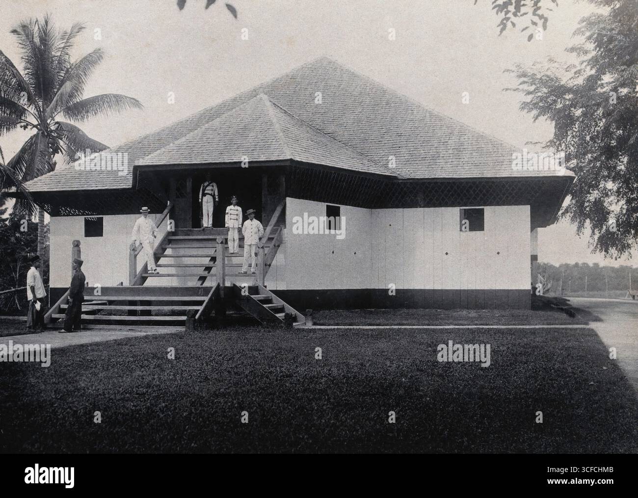 Sarawak: exterior view of the Baram Fort, c1900 Stock Photo - Alamy