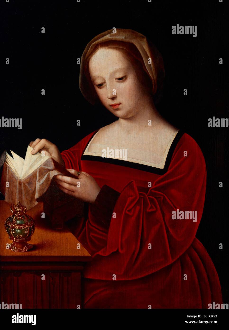 Saint Mary Magdalene Reading a Book, 1st half of 16th century Stock ...
