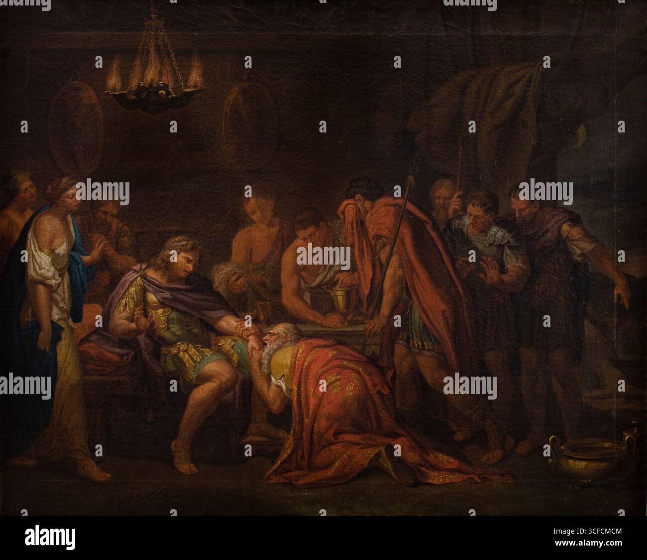 Priam Pleading with Achilles for the Body of Hector, c1800 Stock Photo ...