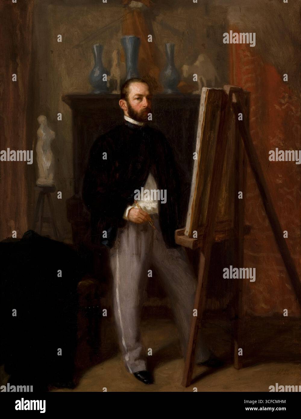 Painter at easel historic 19th century hi-res stock photography and ...