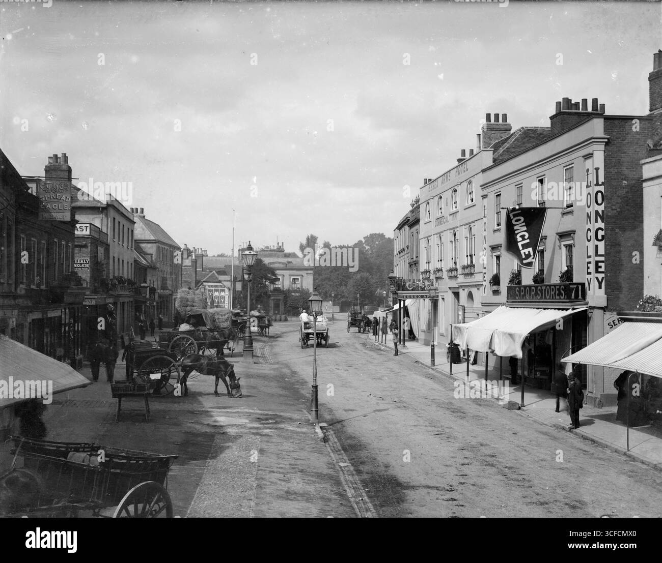 Stand outside the shop Black and White Stock Photos & Images - Alamy