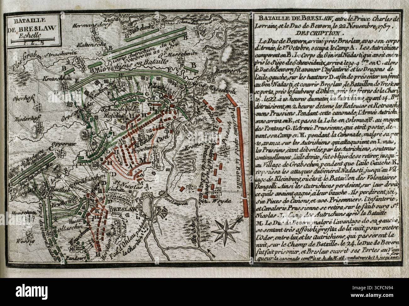 Seven Years War (1756-1763): Third Silesian War - map of the Battle of ...