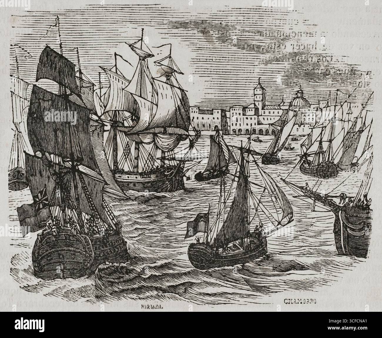 French Revolutionary Wars - Siege of Toulon, 1793 (1851). Entrance of ...