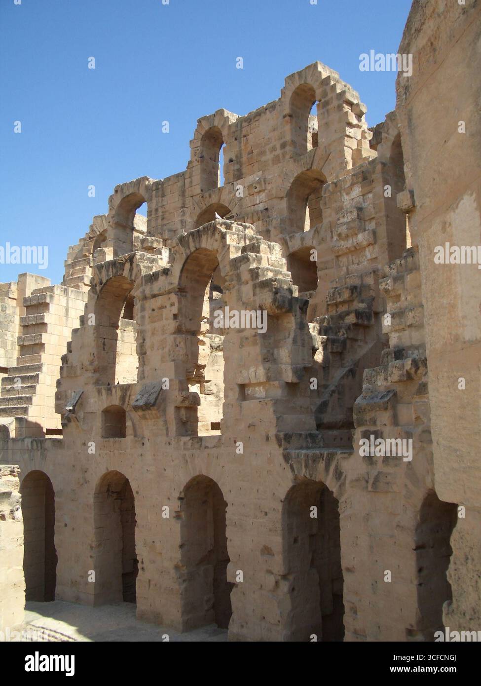Amphitheatre of El Jem, Tunisia, 2009. The Amphitheatre of El Jem in ...