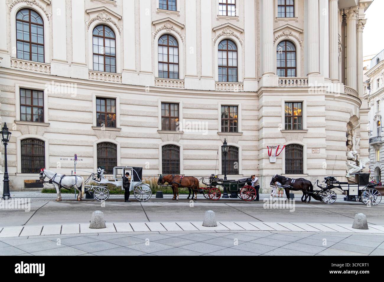 Hofburg Palace, Vienna, Austria - August, 01, 2025. Horse Carriages ...