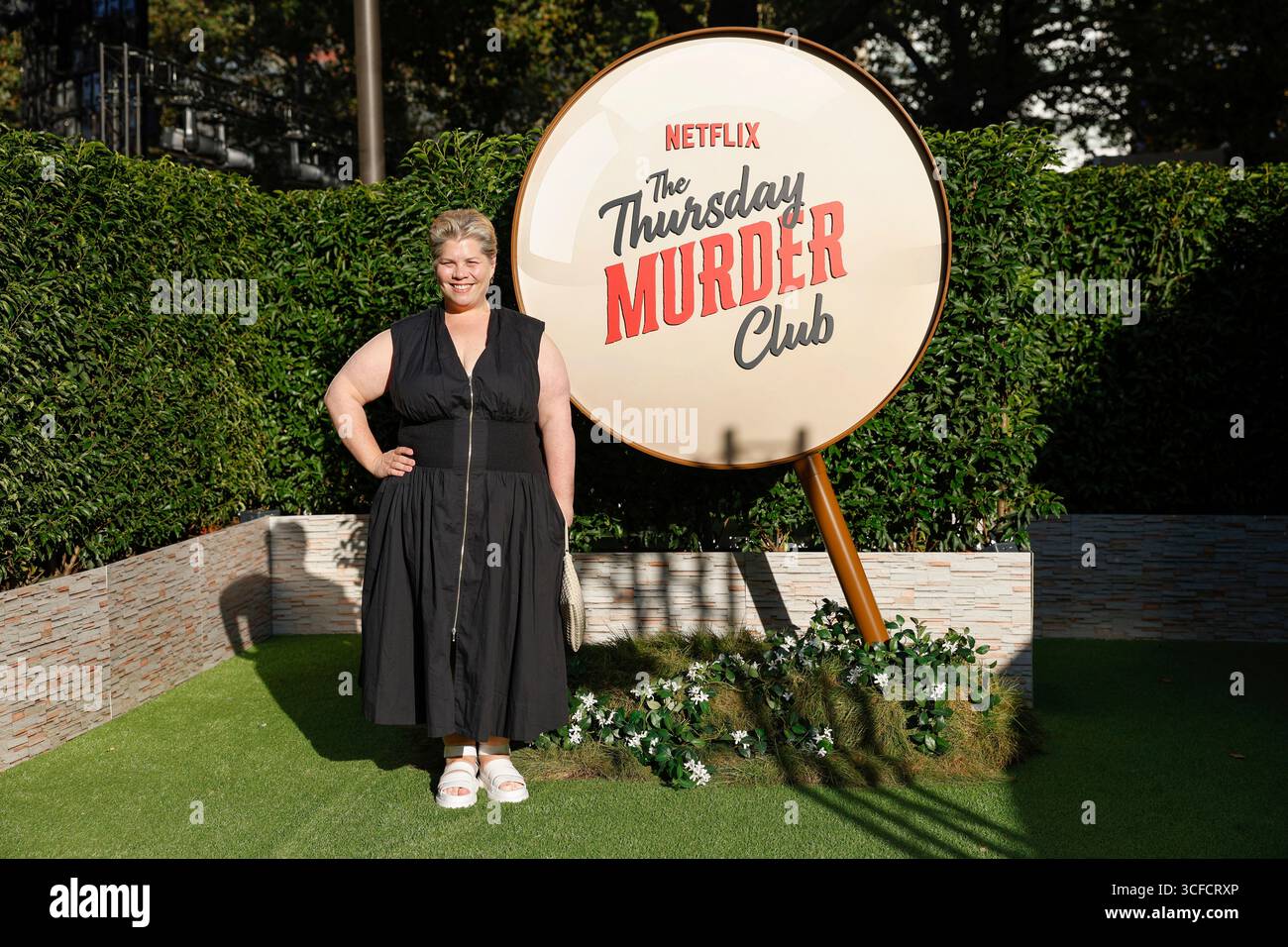 Writer Katy Brand poses for photographers upon arrival at the screening ...