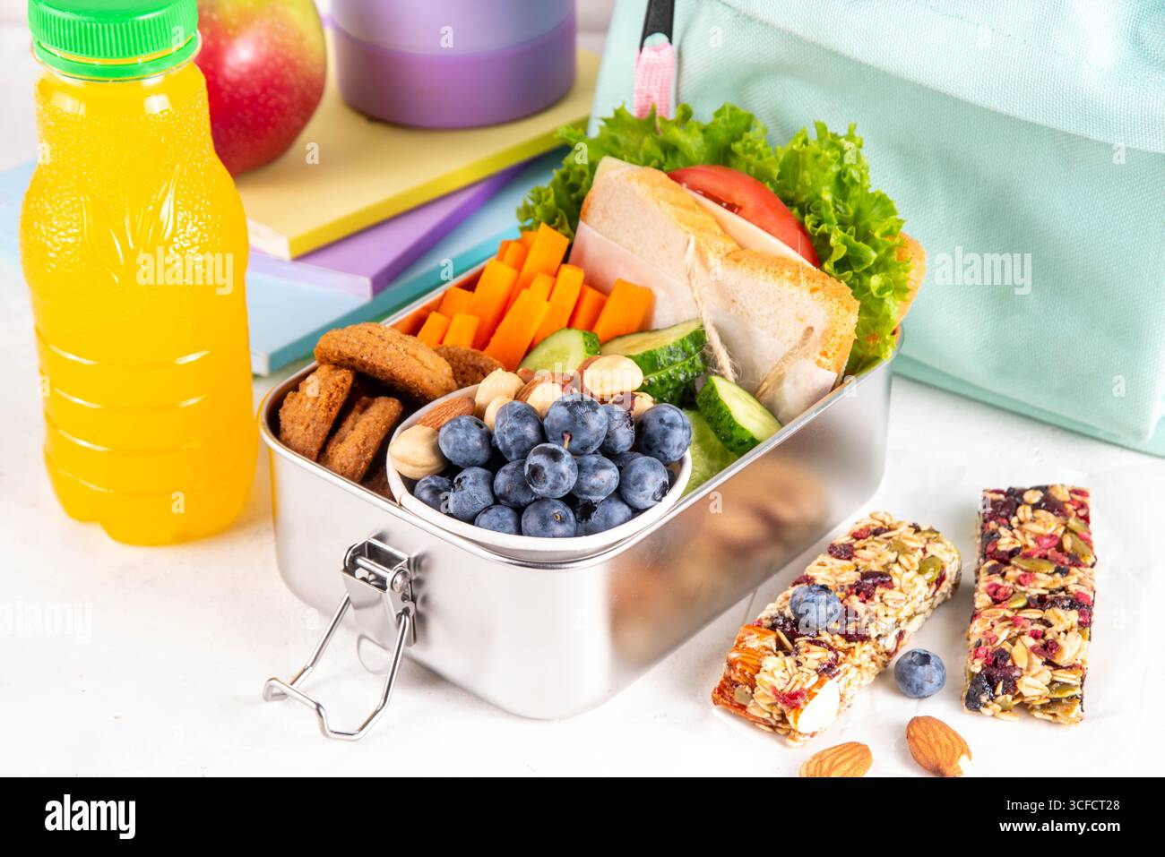 School healthy food for children. Preparing homemade balanced healthy ...