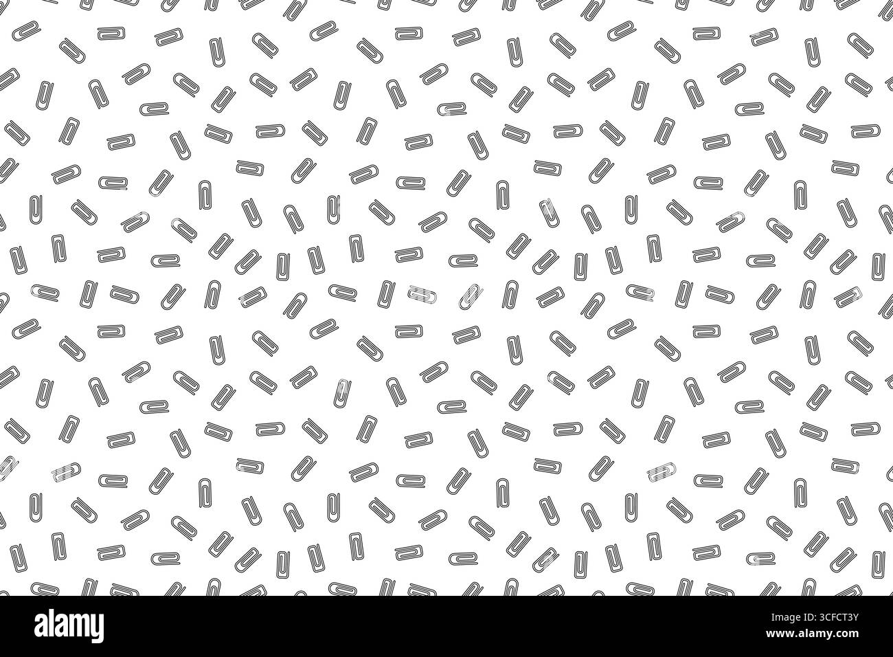 Coloring page of seamless pattern with push pins, paper clips and ...