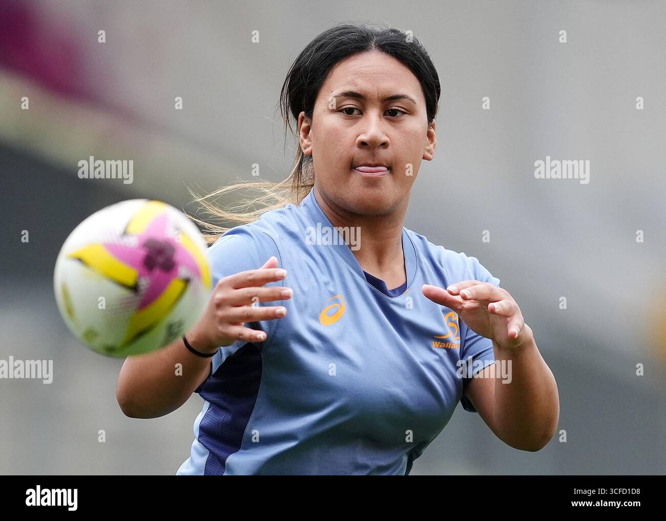 Australia's Katalina Amosa during a team run at Salford Community ...