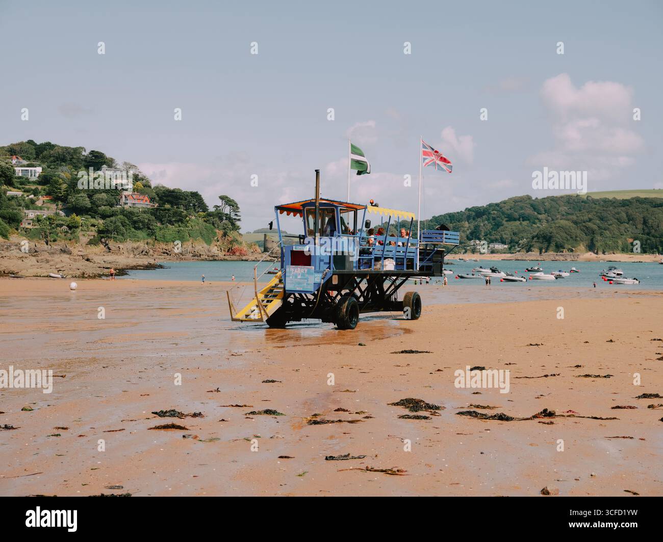The passenger ferry to Salcombe at South Sands, Salcombe is a resort ...