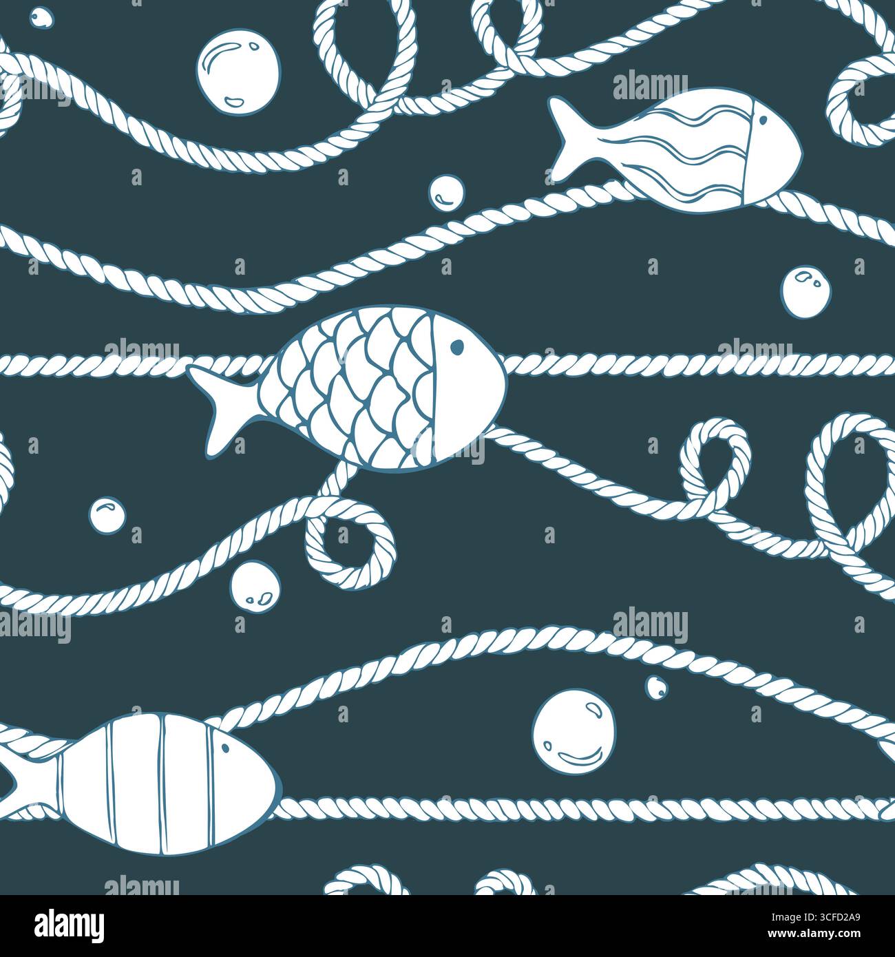 Seamless loop hand drawn stylized Stock Vector Images - Alamy