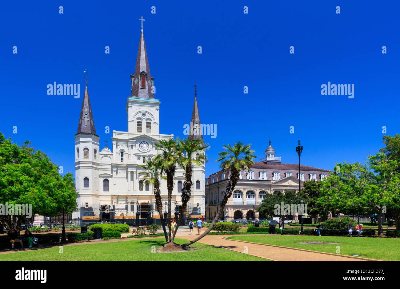 St. Louis Cathedral in Jackson Square, New Orleans, Louisiana, USA ...