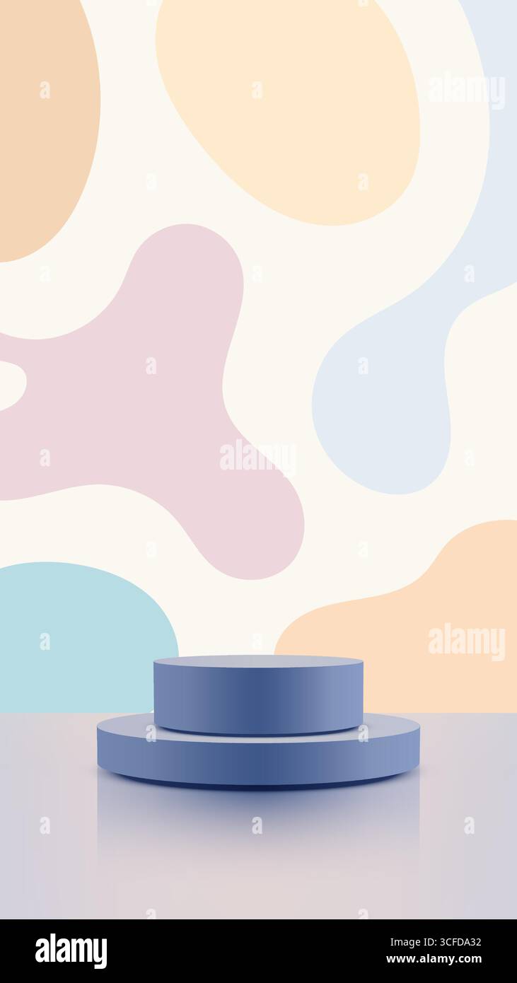 Yellow blue podium abstract Stock Vector Images - Alamy