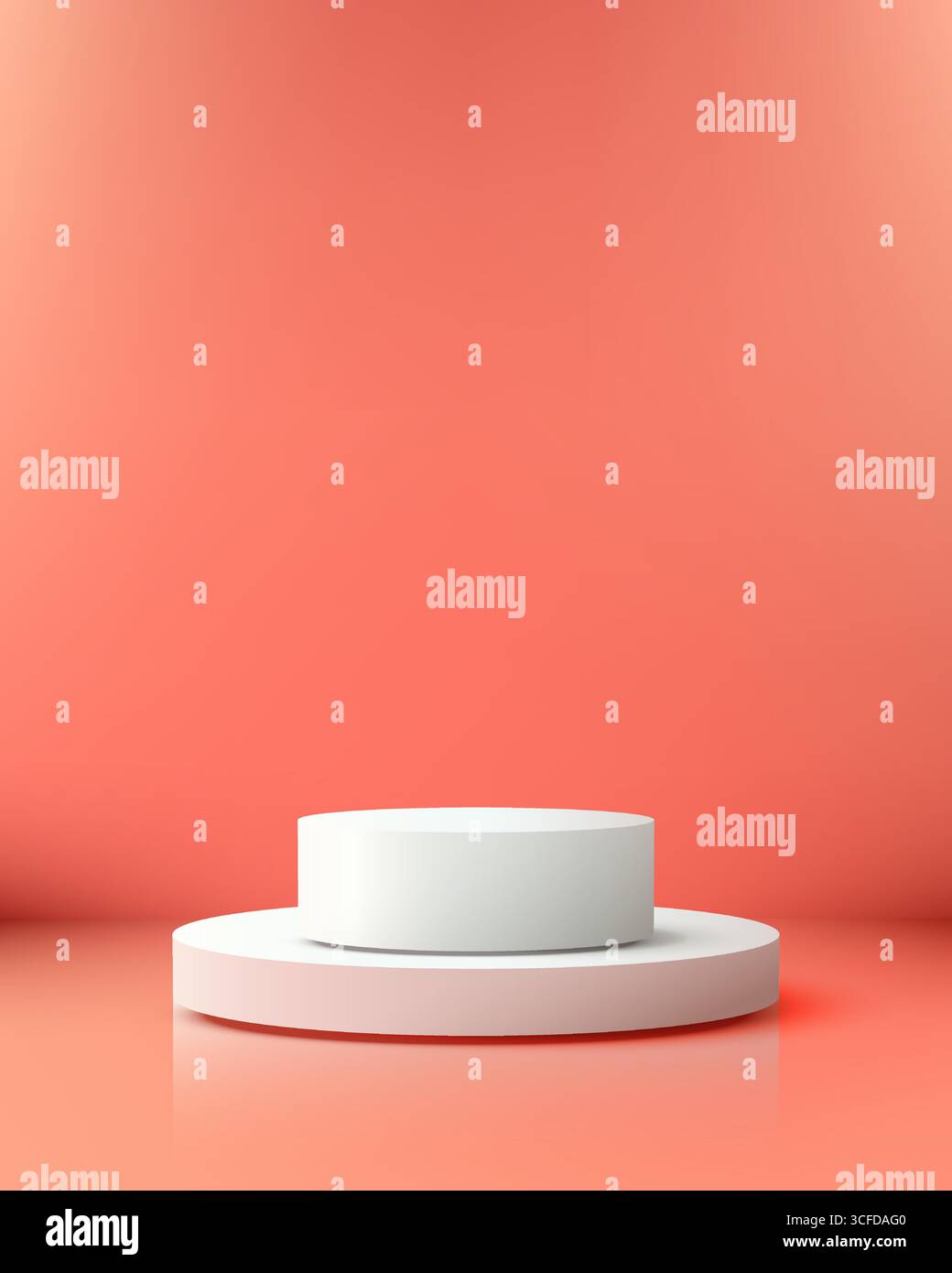 3d podium two white Stock Vector Images - Alamy