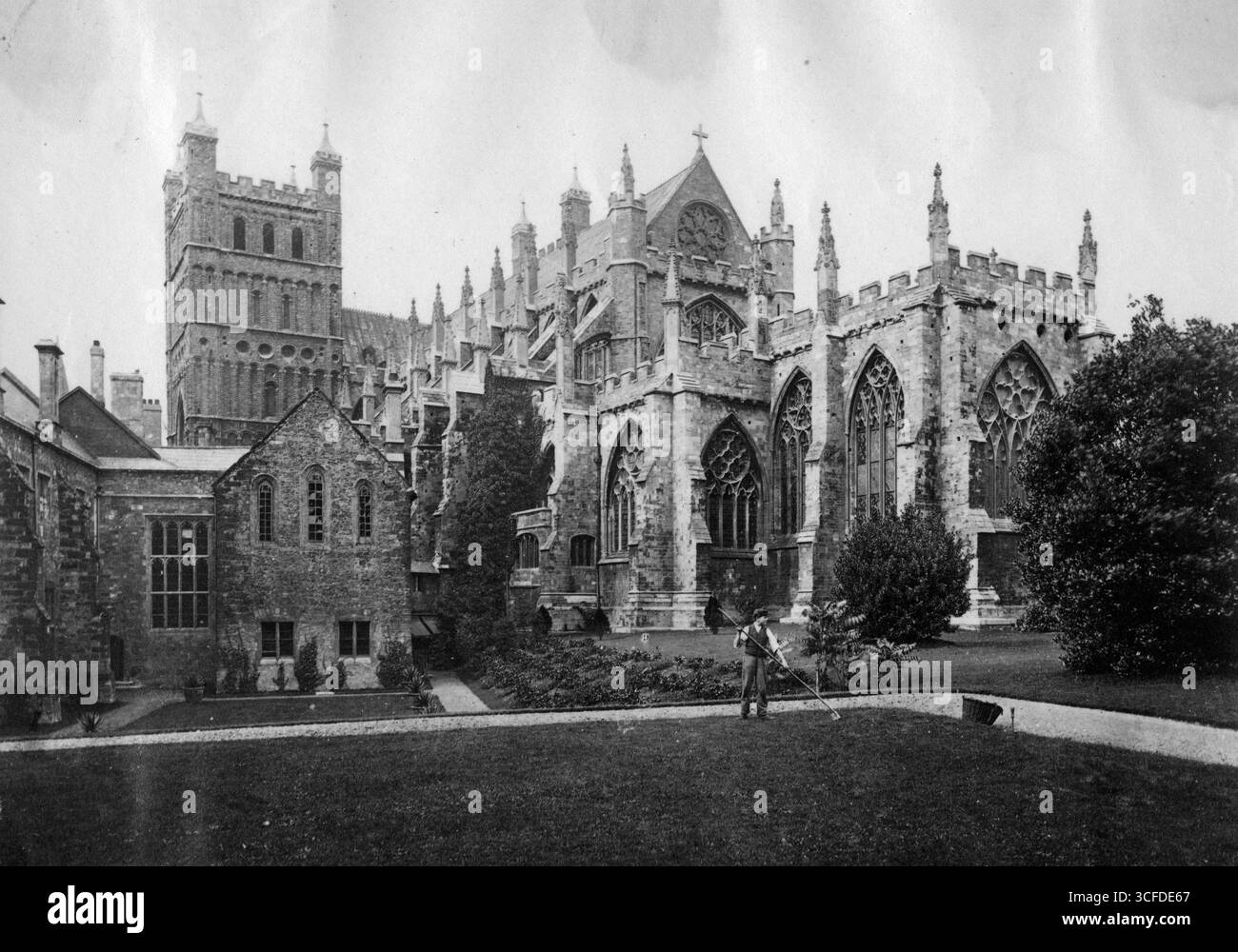 Cathedral grounds Black and White Stock Photos & Images - Alamy