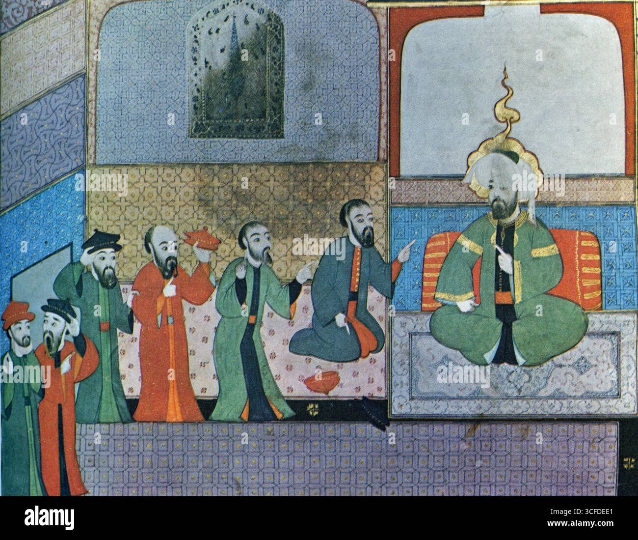 Ezekiel prophesying to the Elders of Israel in Babylon - from a 16th ...