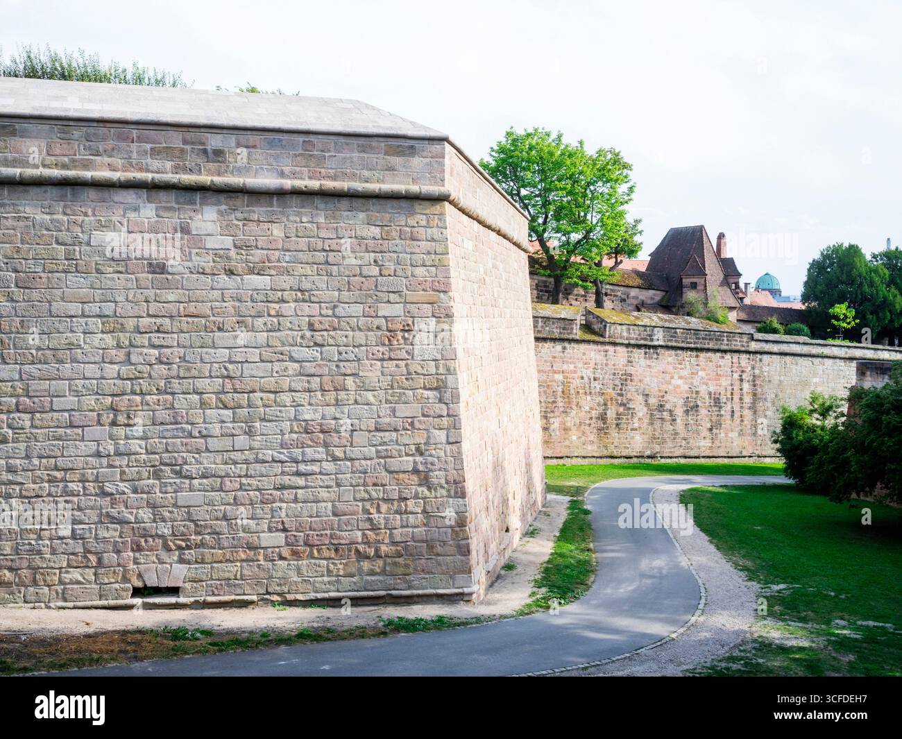 Medieval city walls in Nuremberg/Germany Stock Photo - Alamy