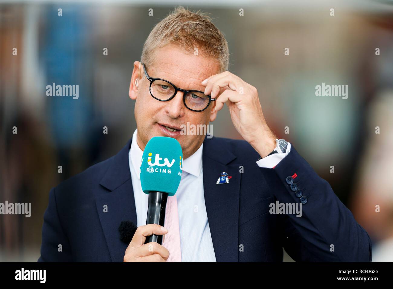 ITV Racing presenter Ed Chamberlin on day three of the Sky Bet Ebor ...
