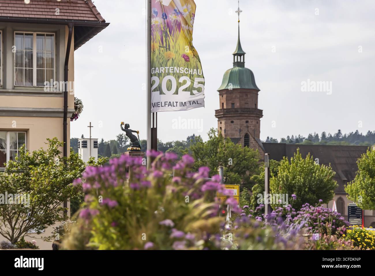 Freudenstadt market square in the Black Forest, the largest built-up ...