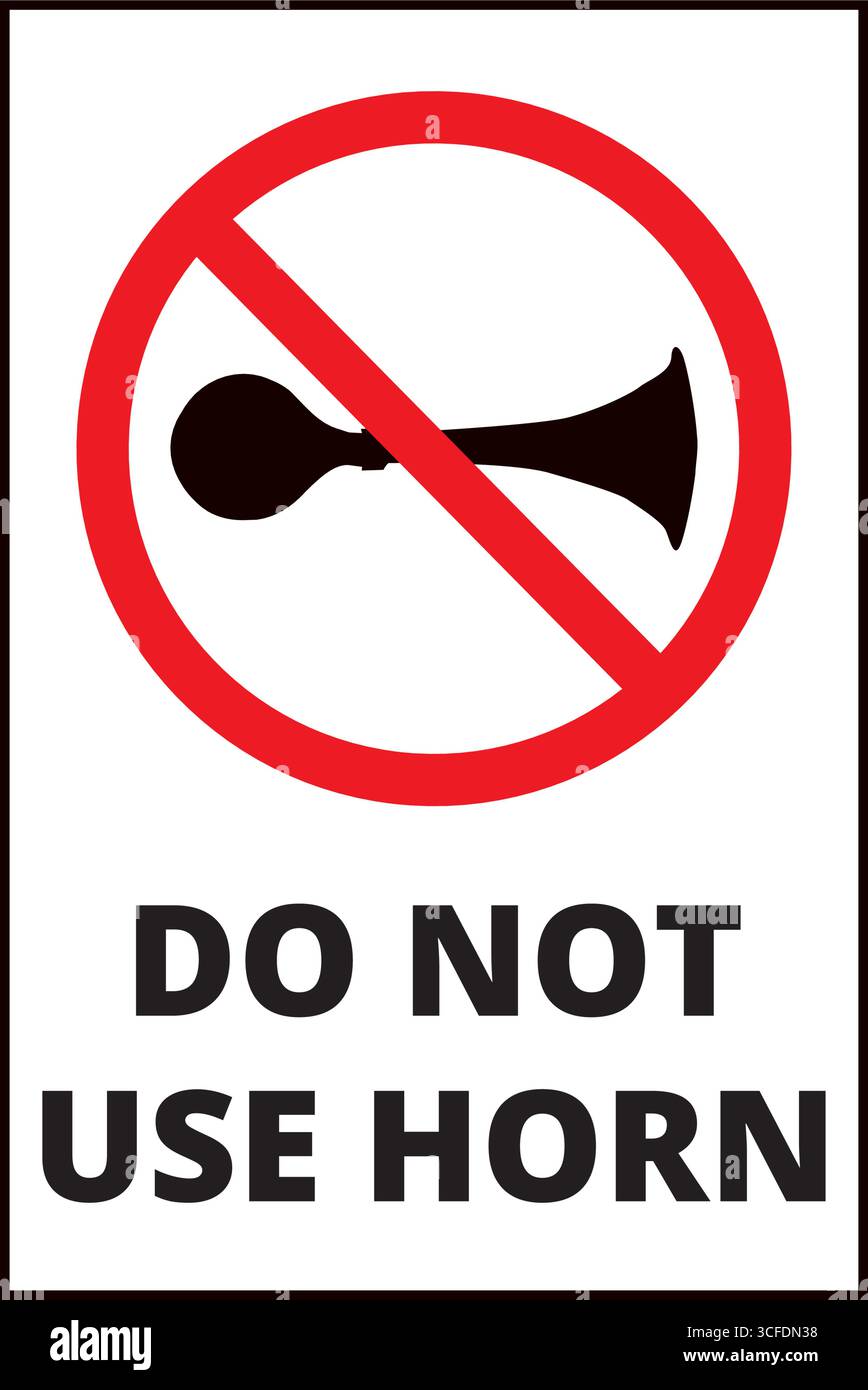 Do not use horn sign isolated on a white background Stock Vector Image ...