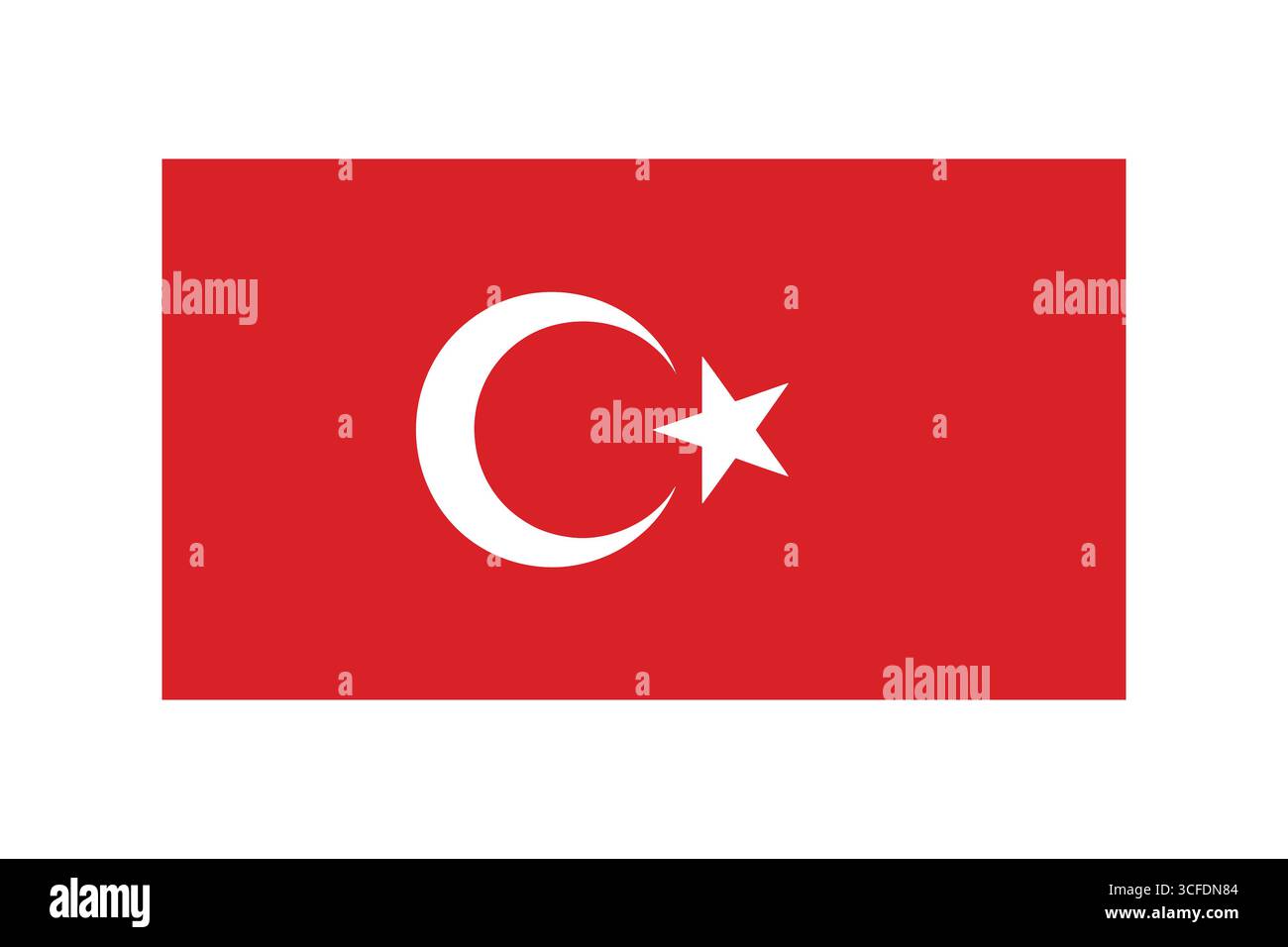 Crescent and star flag Cut Out Stock Images & Pictures - Alamy
