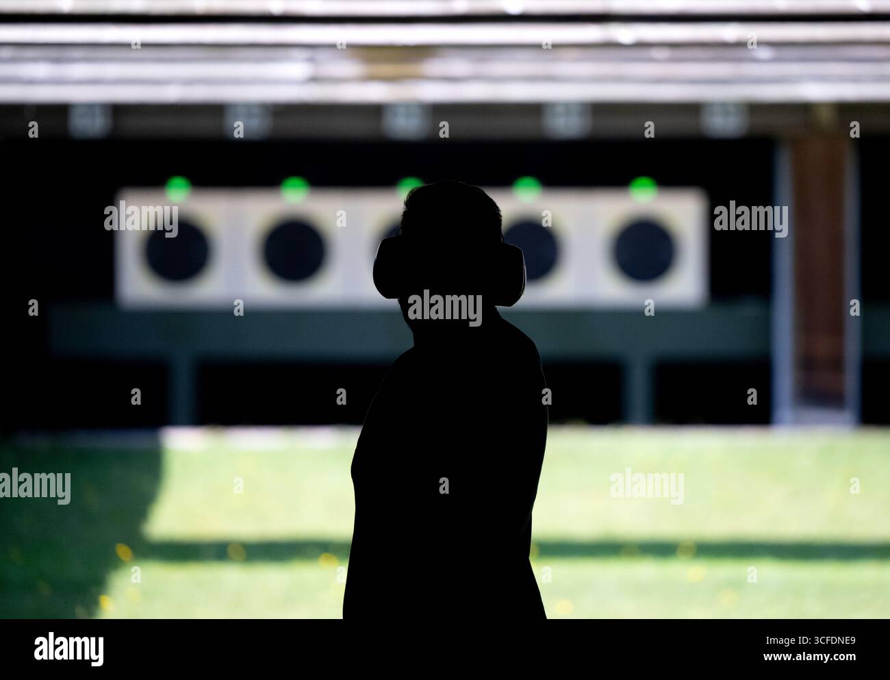 22 August 2025, Bavaria, Garching: A marksman takes part in the German ...
