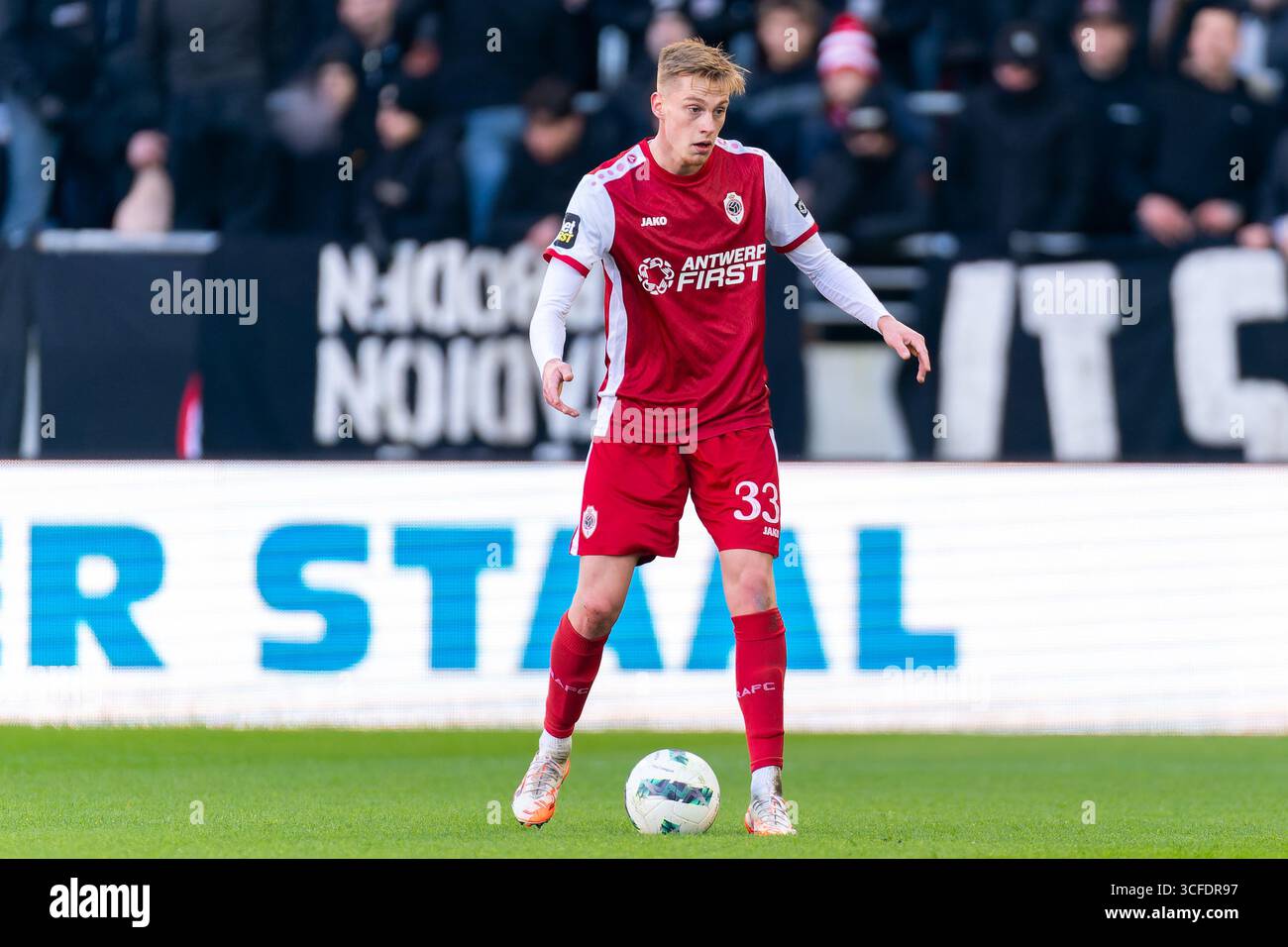 ANTWERPEN, BELGIUM - FEBRUARY 2: during the Jupiler Pro League match ...