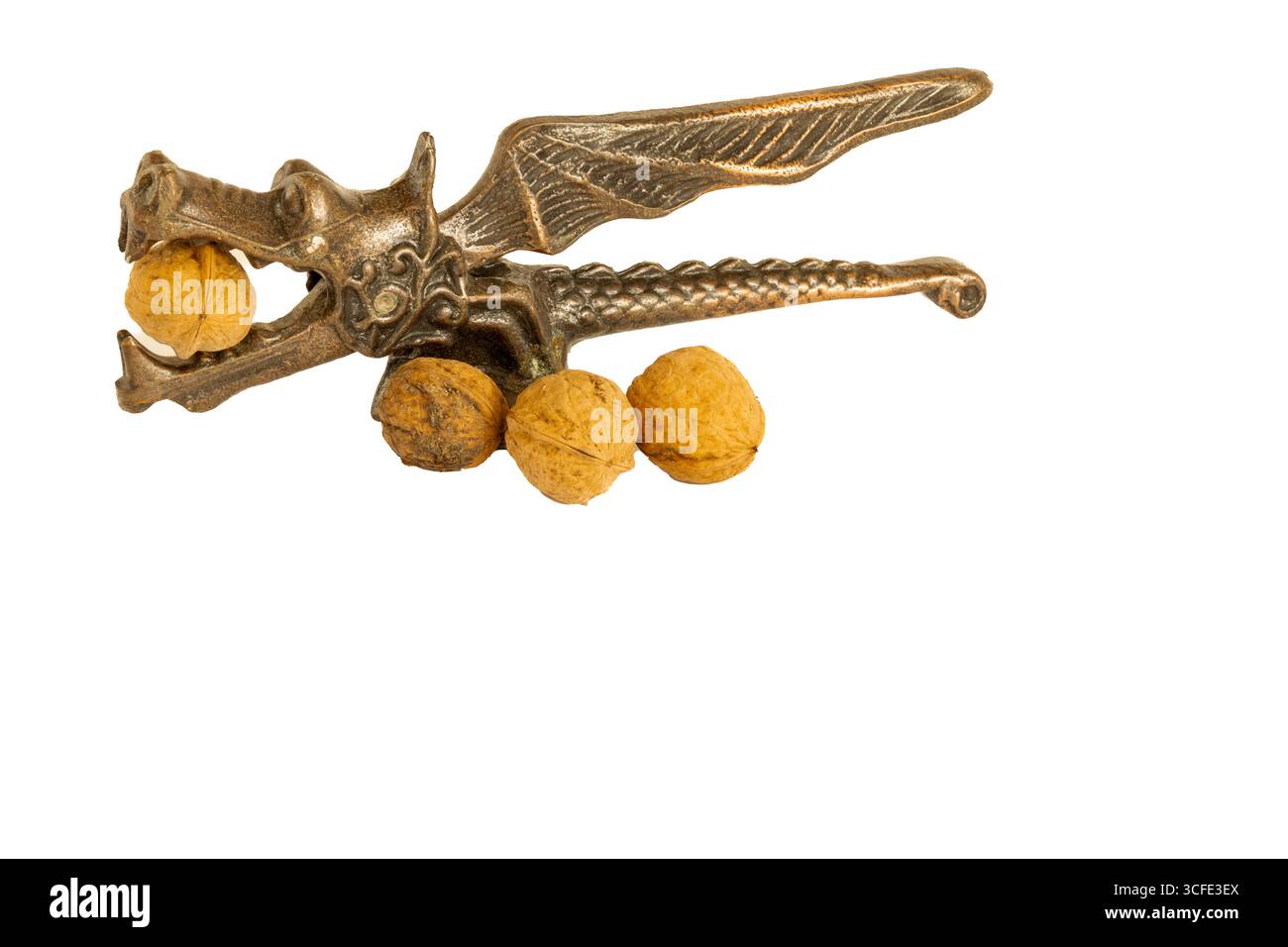 A relic of old times, a bronze cast nutcracker, in the shape of a ...