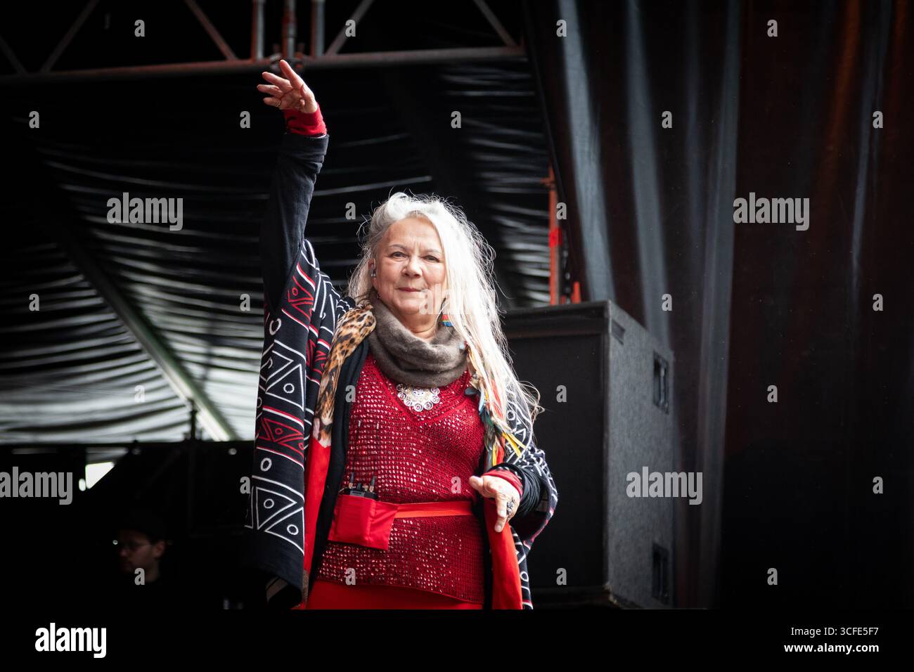 Trondheim, Norway. 16th, August 2025. The Norwegian Sami singer and ...