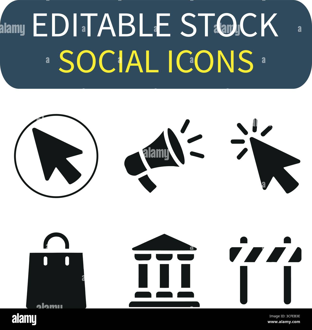 Custom social icons design Stock Vector Images - Alamy