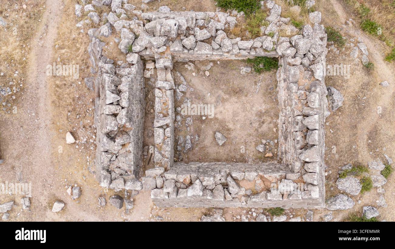 Ancient Greek pyramid building at Peloponnesus, Elliniko village ...