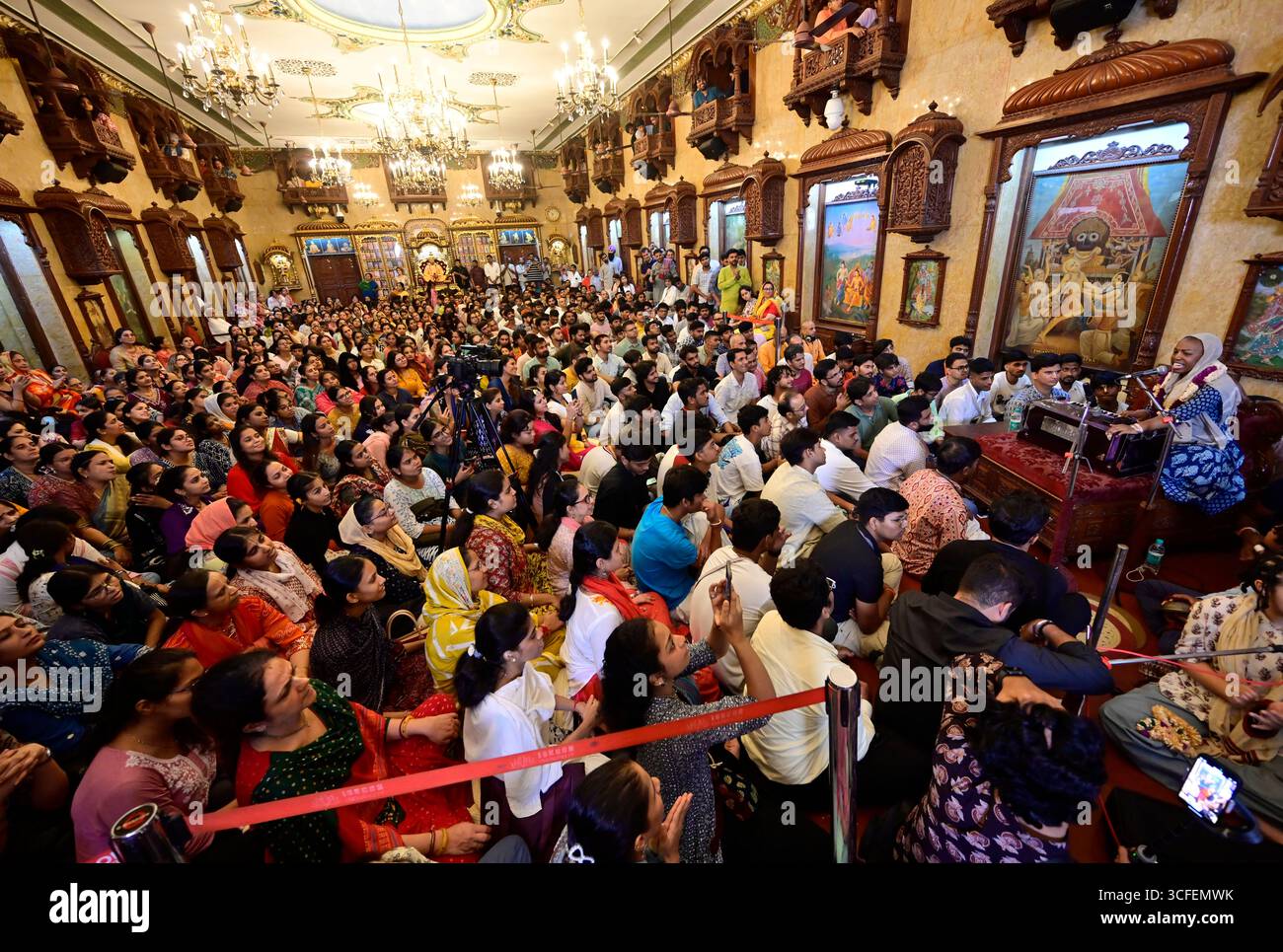 MUMBAI, INDIA - AUGUST 22: Grammy-nominated devotional artist Acyuta Gopi Dasi performing kirtan ...