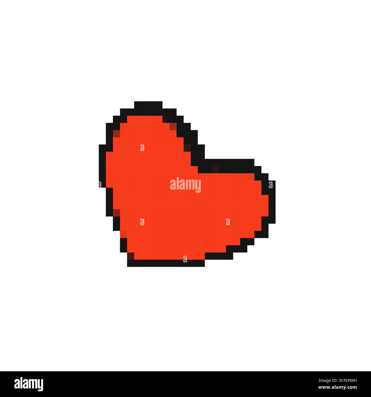 Mosaic pixel heart icon expresses love in retro sprite comic style ...