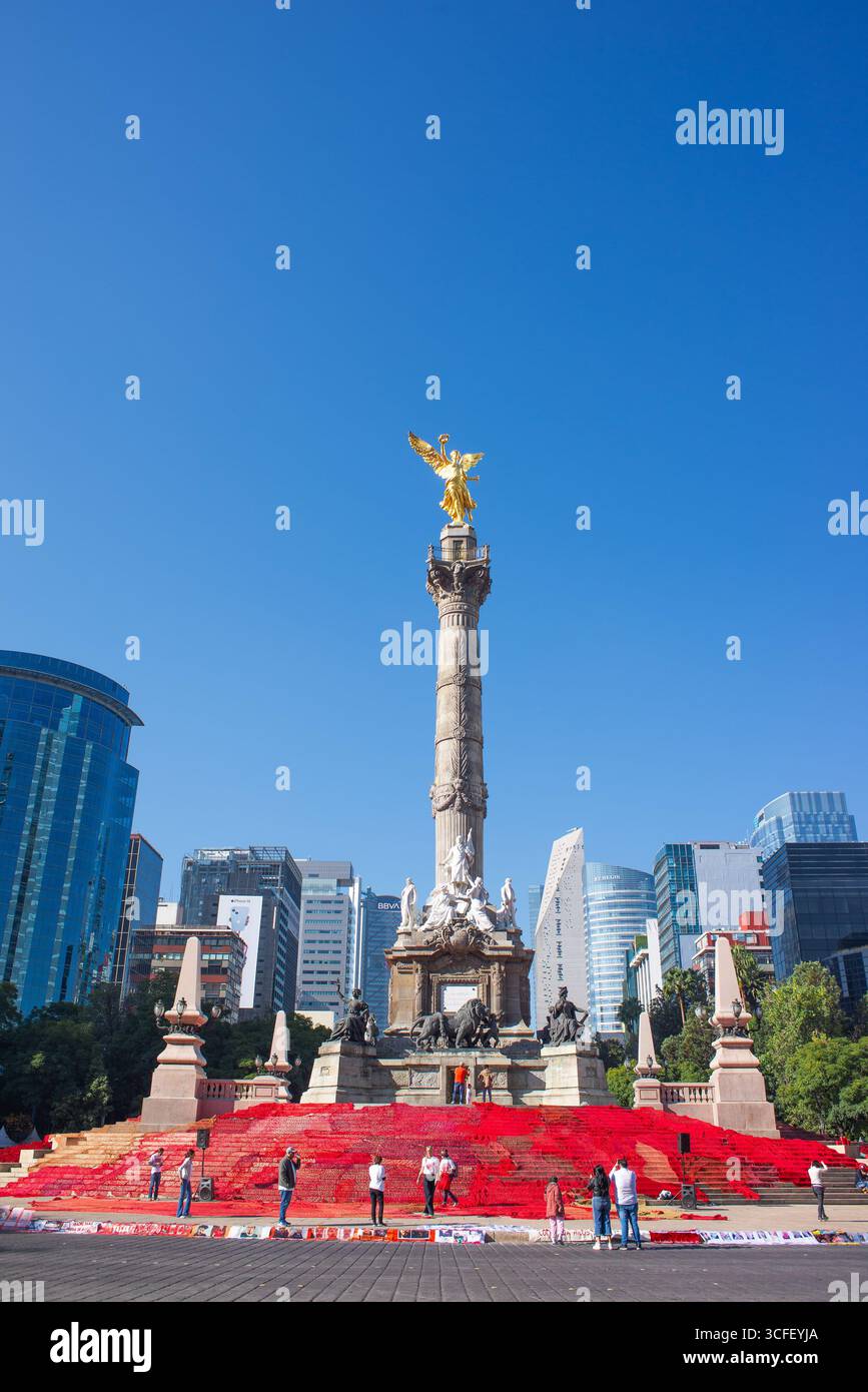 Mexico City CDMX Mexico 10 11 2022 Angel of Independence monument with ...