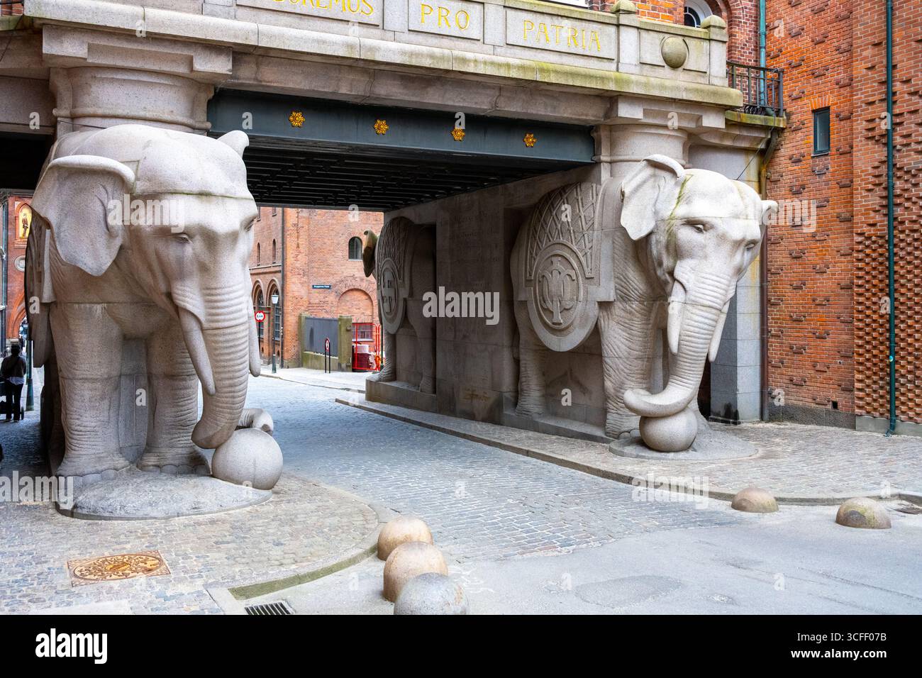 Located in Copenhagen, the Elephant Gate features two majestic elephant ...