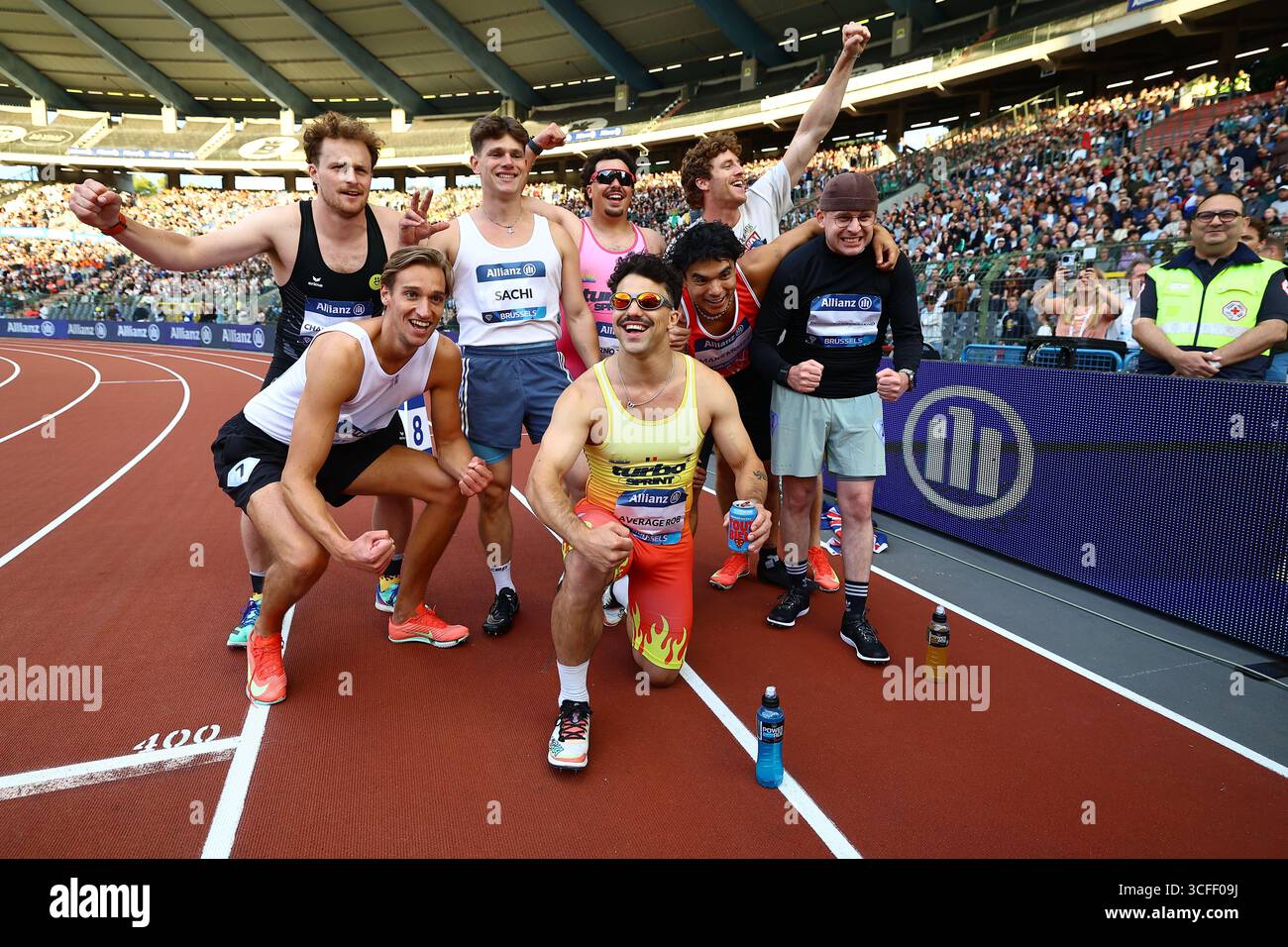 Belgian YouTuber Average Rob pictured during the 100m mixed turbo sprint race at the 49th ...
