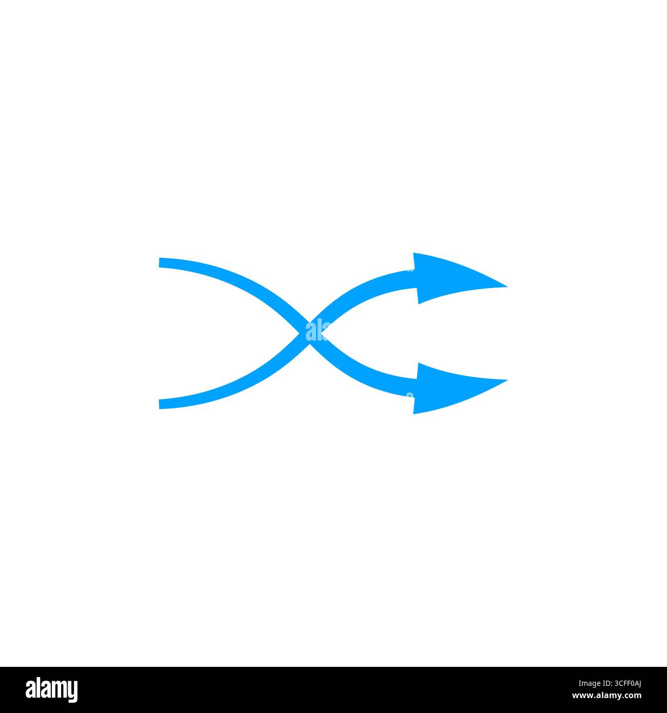 Arrow flow crossed design in blue representing dynamic motion and air ...