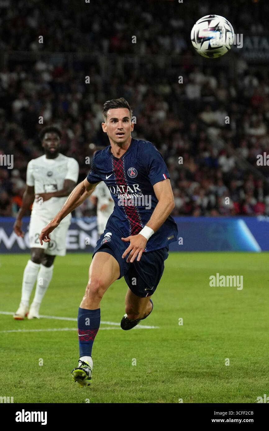 PSG's Fabian Ruiz runs to the ball during the League One soccer match ...