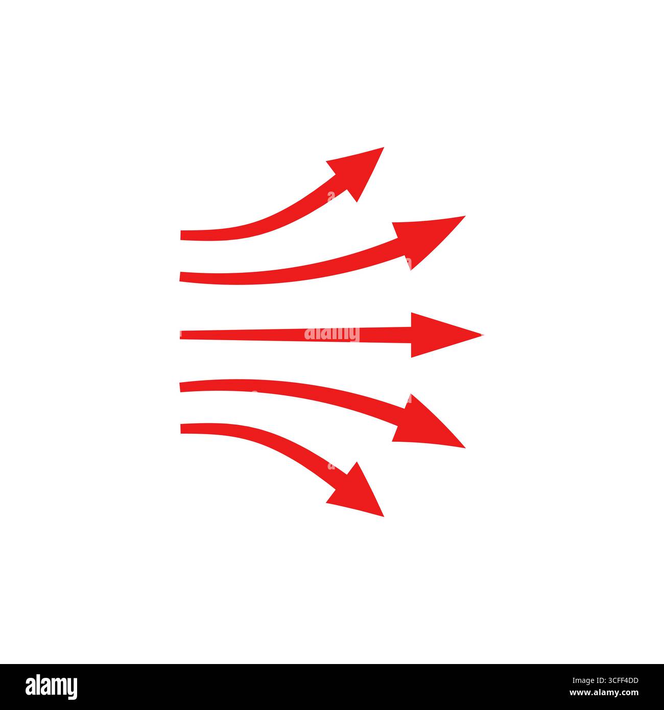 Arrows showing flow direction hi-res stock photography and images - Alamy