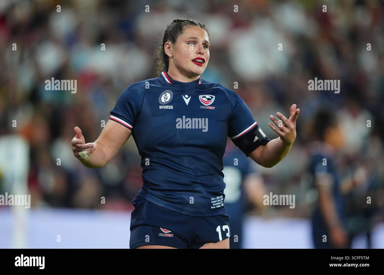USA's Ilona Maher during the Women's Rugby World Cup 2025 Pool A match ...