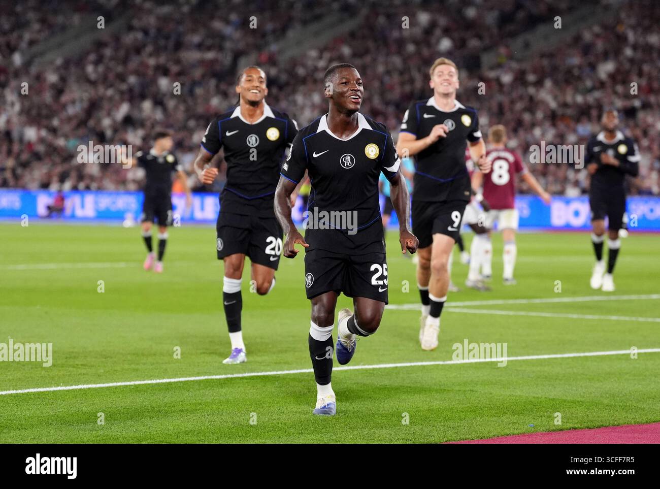 Chelsea's Moises Caicedo celebrates scoring their side's fourth goal of ...