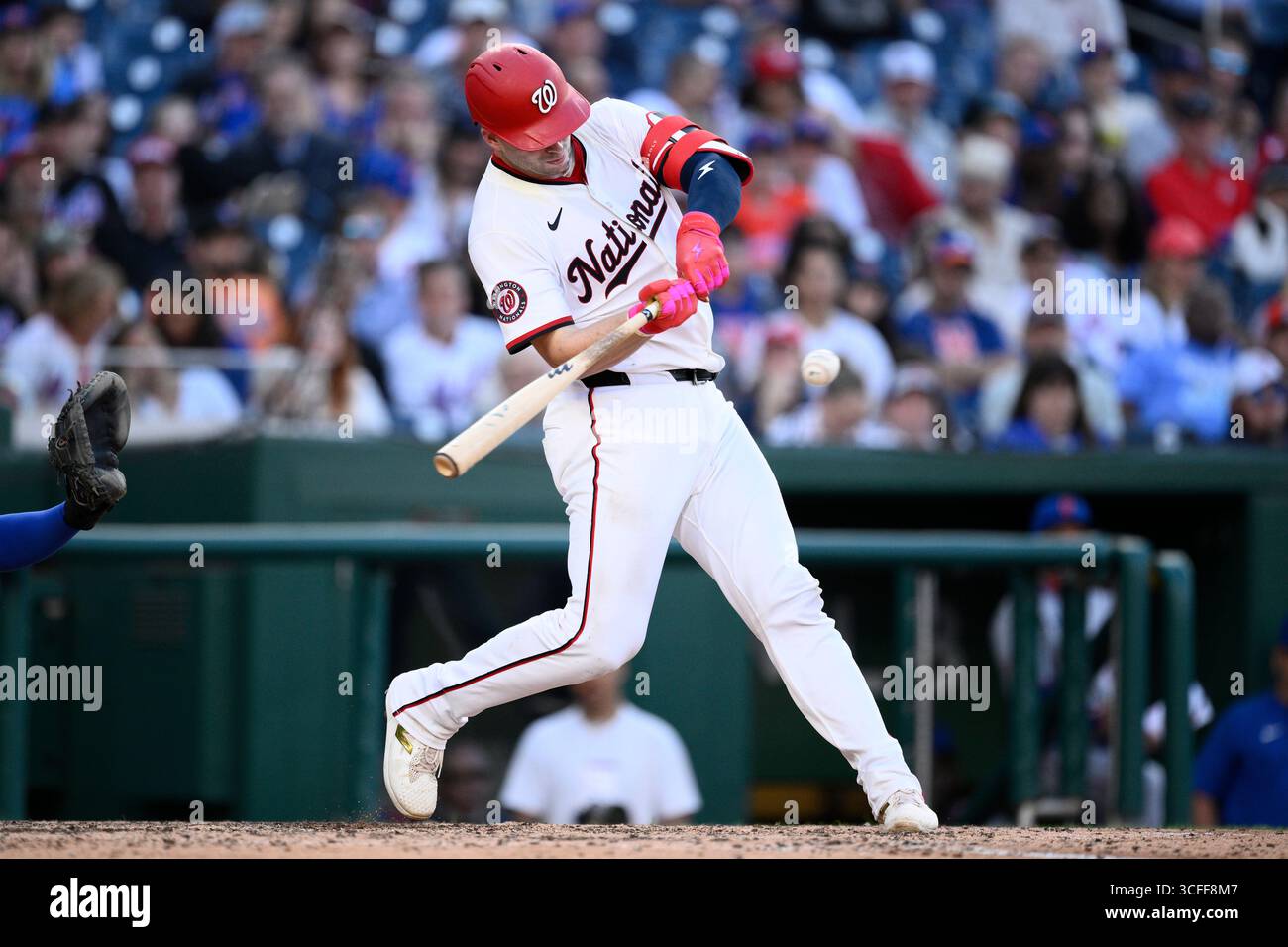Washington Nationals' Riley Adams in action during a baseball game ...