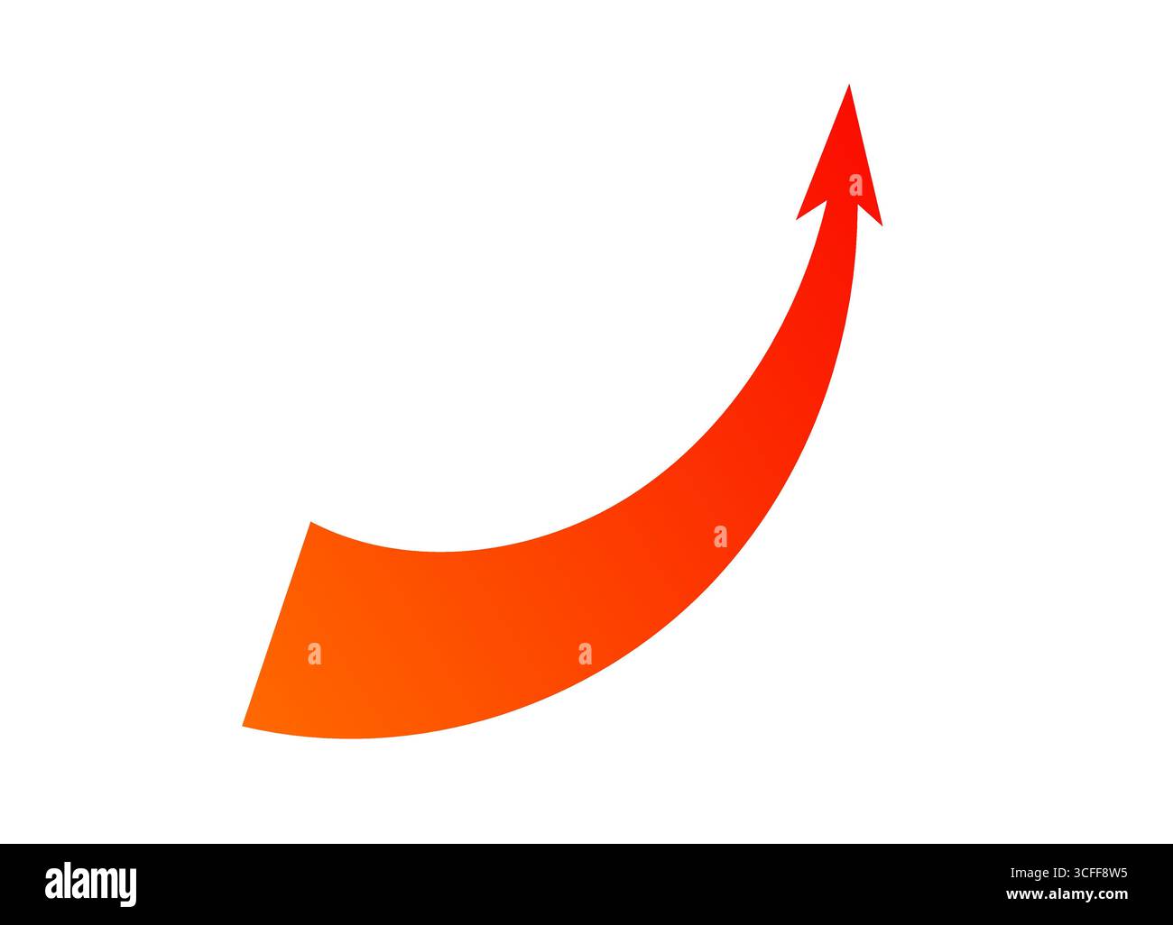 Curved red arrow symbolizing attack motion and tactical strategy Stock ...